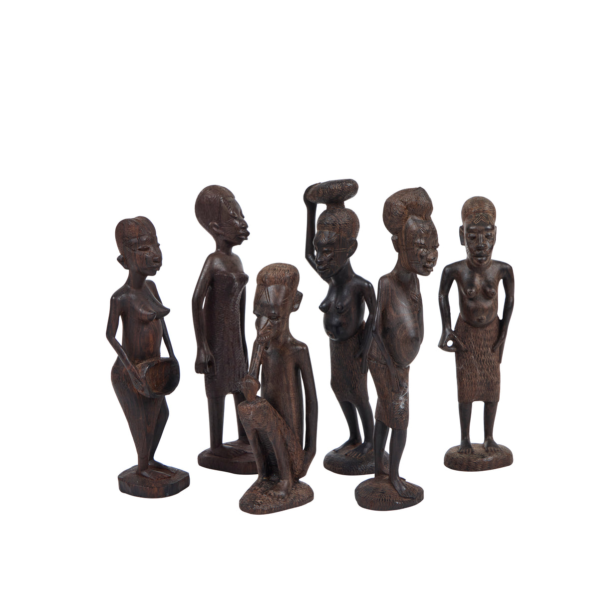 Sculpted Ebony Figures — Pat McGann Gallery